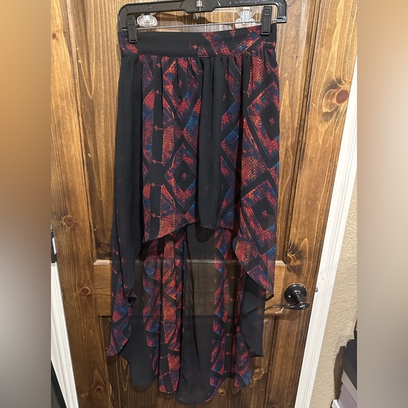 Urban Outfitters | Skirts | Urban Outfitters High Low Black Pattern ...